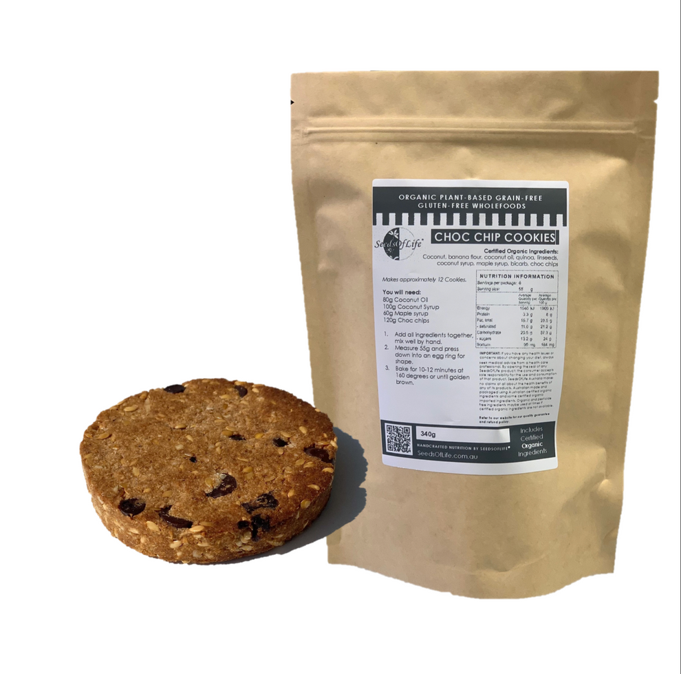 PREMIX NUT FREE CHOC CHIP COOKIE 340g – Organic Infusion